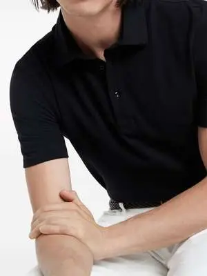 Brunello Cucinelli Button-fastening Cotton Polo Shirt - Black