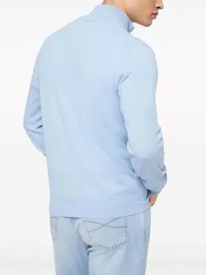 Brunello Cucinelli Zip-up Cashmere Jumper - Blue