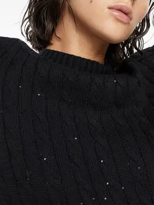 Brunello Cucinelli Sequin-embellished Cable-knit Dress