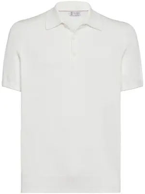 Brunello Cucinelli Plain Button Polo Shirt