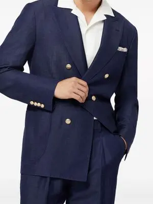 Brunello Cucinelli Double-breasted Wool-blend Blazer