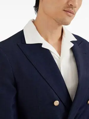 Brunello Cucinelli Double-breasted Wool-blend Blazer