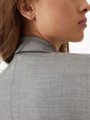 Brunello Cucinelli Mélange-effect Single-breasted Blazer
