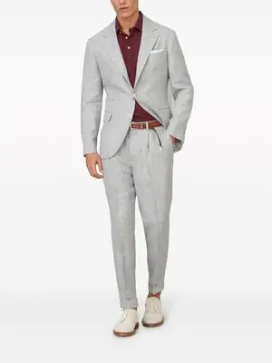 Brunello Cucinelli Notched-lapels Single-breasted Blazer - Grey