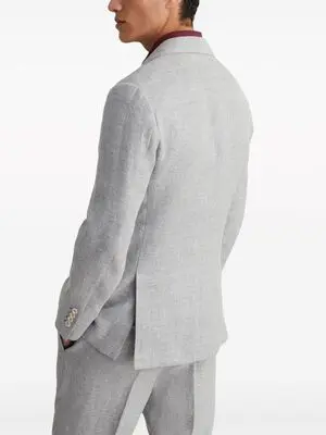 Brunello Cucinelli Notched-lapels Single-breasted Blazer - Grey