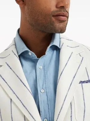 Brunello Cucinelli Striped Single-breasted Blazer