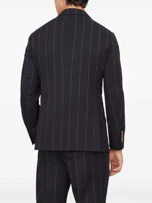 Brunello Cucinelli Stripe-pattern Wool-blend Blazer