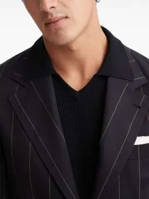 Brunello Cucinelli Stripe-pattern Wool-blend Blazer
