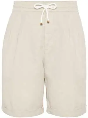 Brunello Cucinelli Drawstring-waistband Knee-length Bermuda Shorts