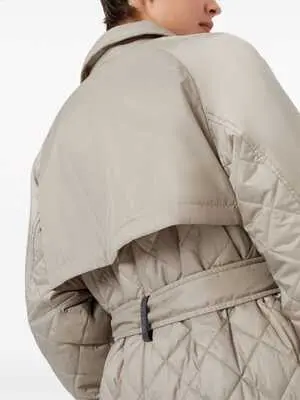 Brunello Cucinelli Quilted Belted Trench Coat
