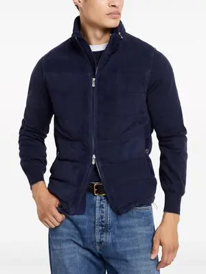 Brunello Cucinelli High-neck Padded Gilet - Blue