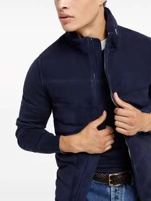 Brunello Cucinelli High-neck Padded Gilet - Blue