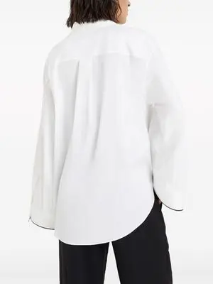 Brunello Cucinelli Contrast-border Poplin Shirt