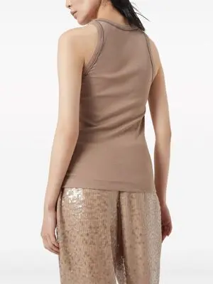 Brunello Cucinelli Cotton-blend Vest Top