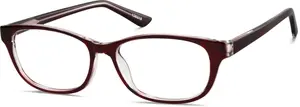 Zenni Vintage Oval Eyeglasses Full Rim Frame - Red