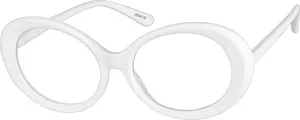 Zenni Vintage Inspired Oval Eyeglasses White