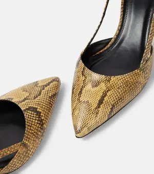 Isabel Marant Pilia Leather Slingback Pumps - Neutrals