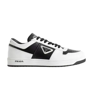 Prada Downtown Leather Sneakers - White