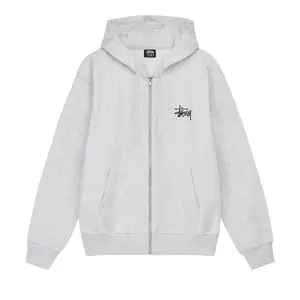 StÜssy Basic Zip Hoodie 'ash Heather - Grey