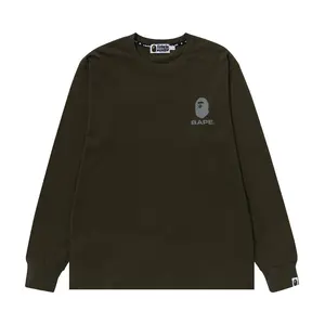 A BATHING APE Reflective Print Long-sleeve Tee 'olive Drab - Green