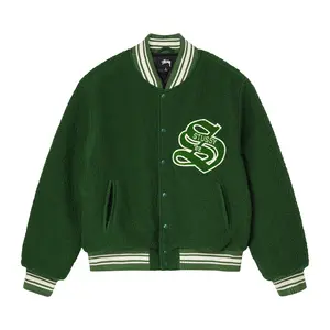 StÜssy Casentino Wool Varsity Jacket - Green