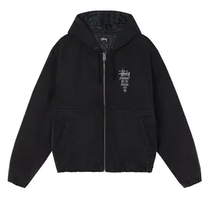 StÜssy Canvas Insulated Work Jacket - Black