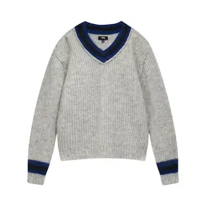 StÜssy Mohair Tennis Sweater - Grey