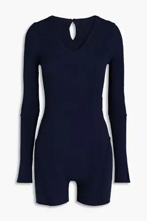 Jacquemus Cielo Ribbed-knit Playsuit