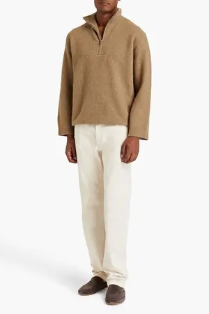 Nanushka Brushed Knitted Half-zip Sweater