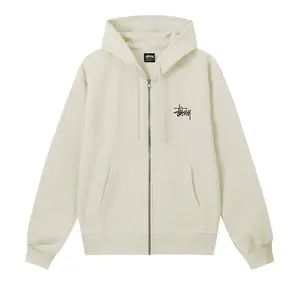 StÜssy Basic Zip Up Hoodie - Cream