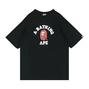A BATHING APE Color Camo College Tee /red - Black