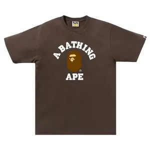 A BATHING APE College Tee - Brown