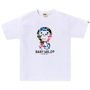 A BATHING APE Abc Camo Crazy Baby Milo Tee - White