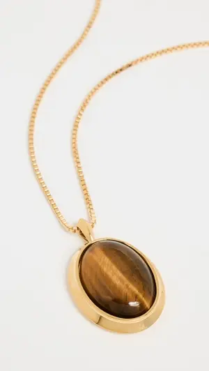 THIRD CROWN Bizote Cabochon Pendant Necklace