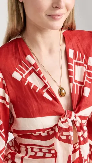 THIRD CROWN Bizote Cabochon Pendant Necklace