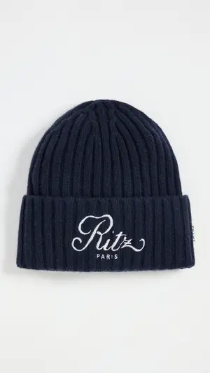 FRAME X Ritz Paris Cashmere Beanie - Navy