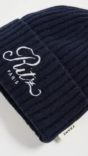 FRAME X Ritz Paris Cashmere Beanie - Navy