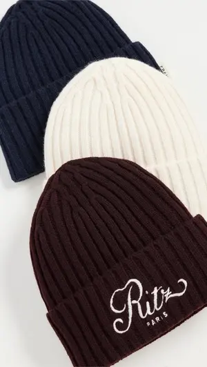 FRAME X Ritz Paris Cashmere Beanie - Navy