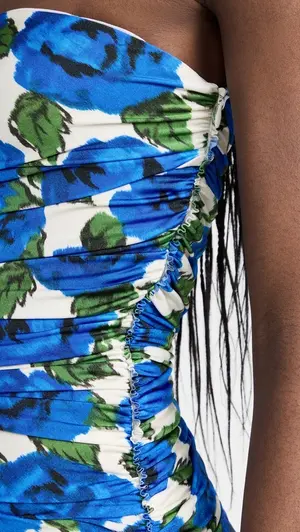 philosophy di lorenzo serafini floral chiffon strapless mini dress Philosophy di Lorenzo Serafini Strapless Pleats Mini Dress