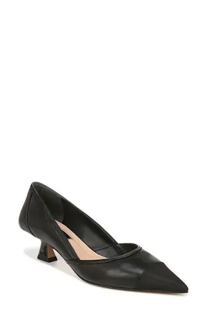 Franco Sarto Darcy Pointed Toe Kitten Heel Pump - Black