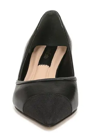 Franco Sarto Darcy Pointed Toe Kitten Heel Pump - Black