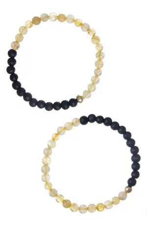 THE HEALER’S COLLECTION N69 Money Max Set Of 2 Bracelets - Black