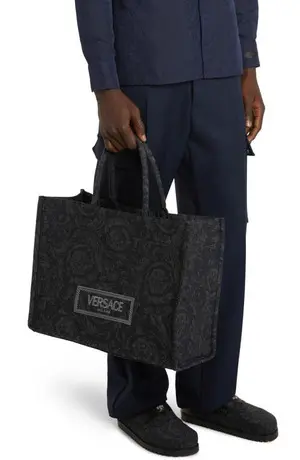 Versace Extra Large Barocco Jacquard Tote