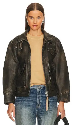 FOUND Leather Pocket Jacket