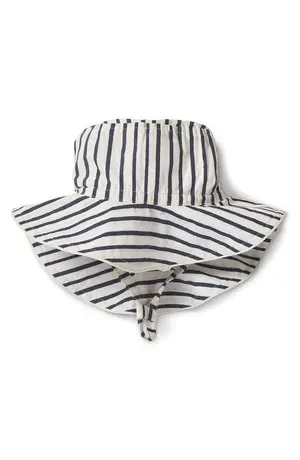 PEHR Stripe Organic Cotton Bucket Hat - Stripes Away Ink Blue