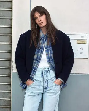 Isabel Marant Étoile Drogo Wool Blend Jacket Blue