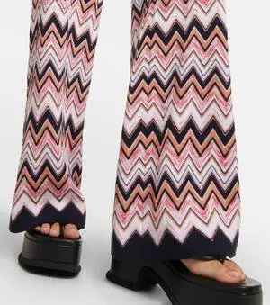 Missoni Zig Zag High-rise Wide-leg Pants - Multicoloured