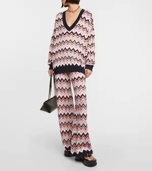 Missoni Zig Zag High-rise Wide-leg Pants - Multicoloured