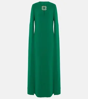 Elie Saab Embellished Cady Gown