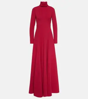 EMILIA WICKSTEAD Oakley Pleated Crêpe Maxi Dress